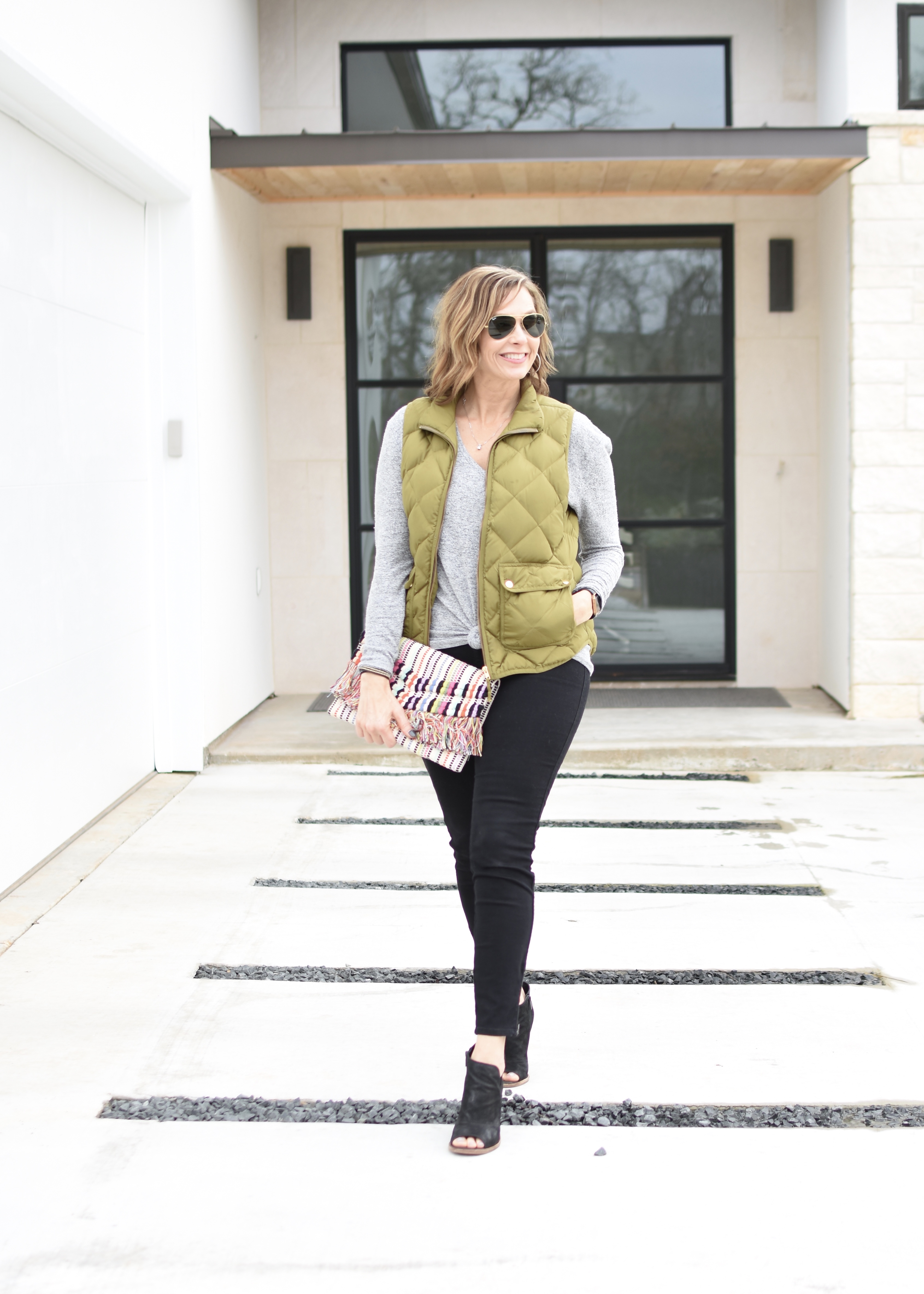 Styling a Puffer Vest - Ageless Style February - The Queen In Between